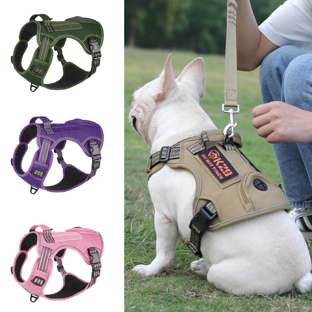 Dog Harness with Handle and Poop Bag Holder, Comfortable Vest Design f ...